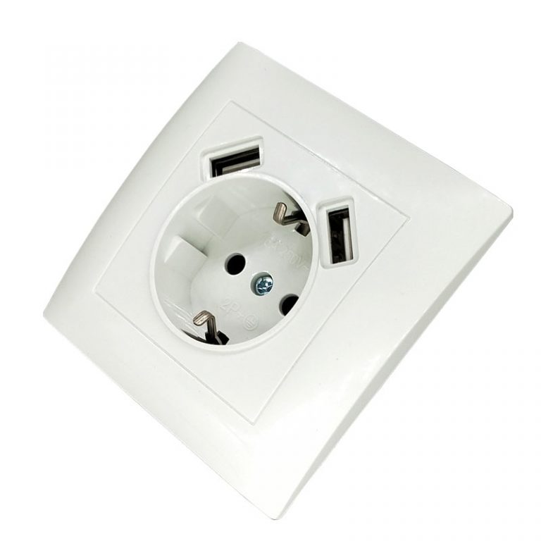 Enchufe de Pared con doble Usb - Enchufe de pared con doble usb